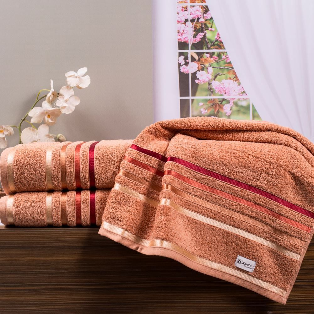 Karsten Toalha Banho Lumina Conhaque/Vermelho - Arla Loja online