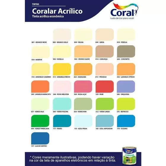 Rende Muito Concreto 16L Tinta ACR Standard Coral - Casarin Home