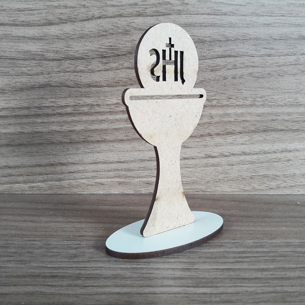 Lembrancinha Cristã Cálice Hóstia JHS 10 cm MDF - Laser Decor Corte e ...