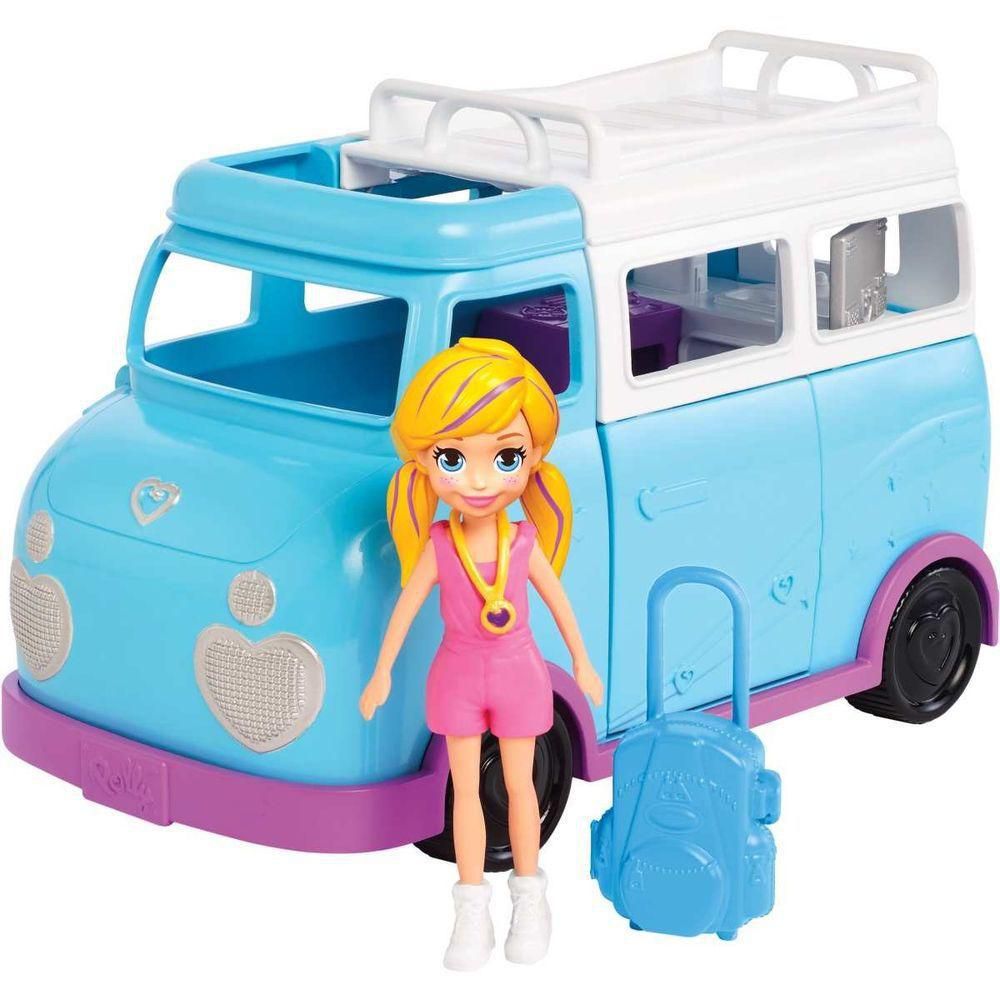 Polly Pocket Glamourosa Van de Campismo FTP74 - Mattel - Happily Brinquedos