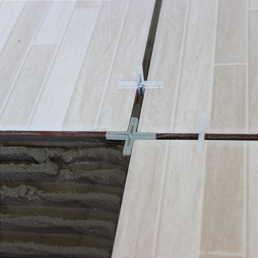 Espaçador de Piso (Cruzeta) - Transparente (100pçs) - Inove Sua Obra