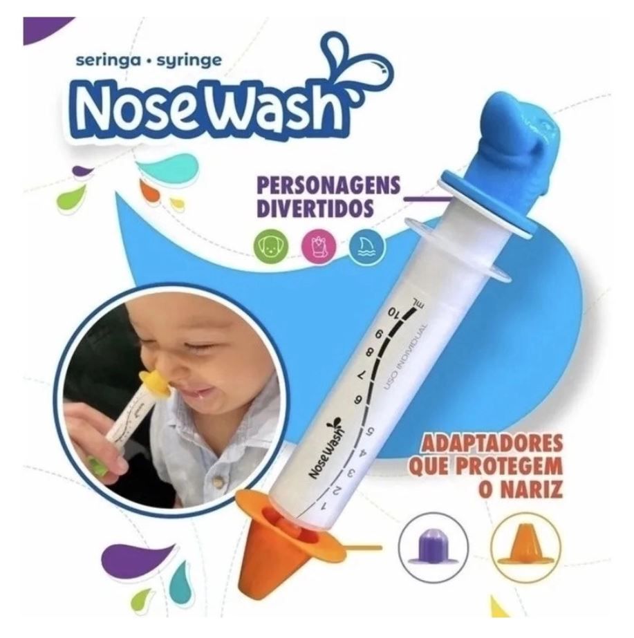 Seringa 10ml Lavagem Nasal Infantil (Tubarão) - Nose Wash - Cirúrgica ...