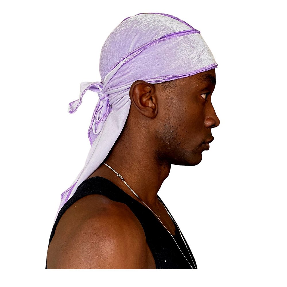 Durag de Veludo Lilás (Premium) - Produtos para Waves