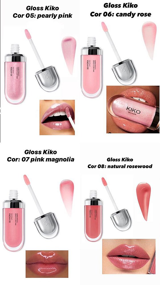Gloss Kiko Milano - Cores - LE VANITTÉ