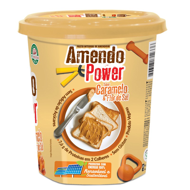 Pasta de Amendoim Amendo Power Caramelo e Flor de Sal 450g - Loja ...