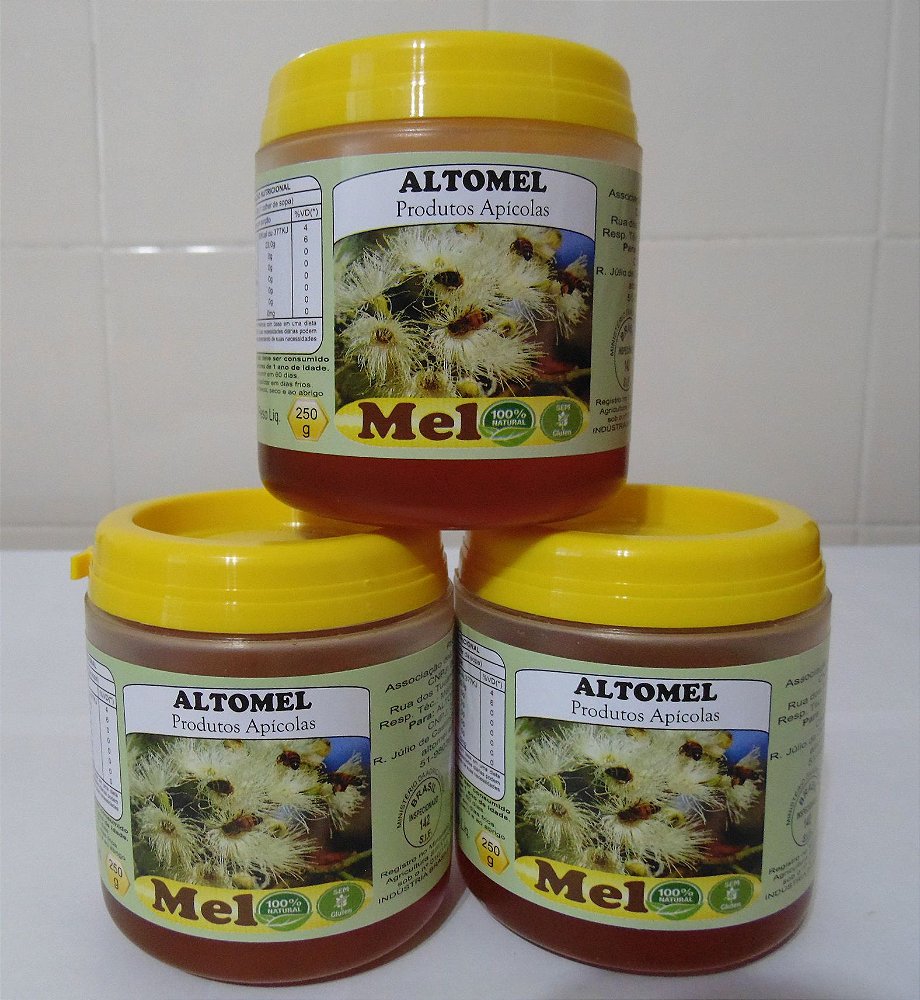 Mel ALTOMEL 250g - CX40 - ALTOMEL Produtos Apícolas