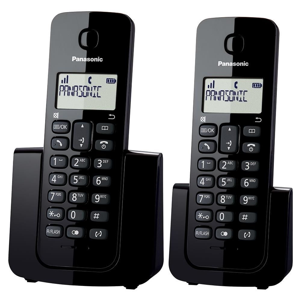 TELEFONE SEM FIO PANASONIC COM IDENTIFICADOR KX TGB112LBB PRETO - Bem-vindo à Multmaxx