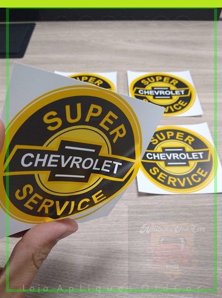 Adesivo Chevrolet - Super Service - GM - Apliques e Adesivos para Antigos