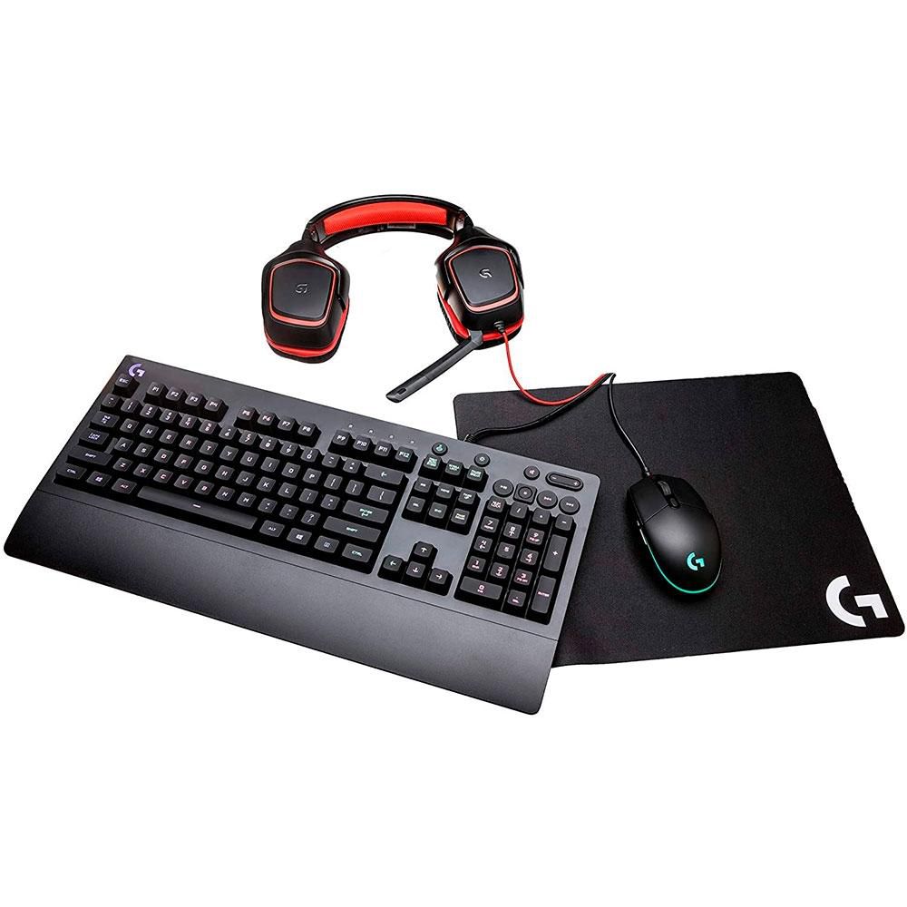 Kit Gamer Logitech G Gear UP - Mouse G203 RGB + Mousepad G240 + Teclad ...