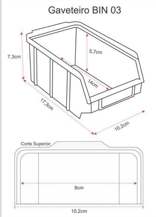 caixa plástica Bin 3 - Kit com 72 caixas | Plastcomp - Venda de caixas ...