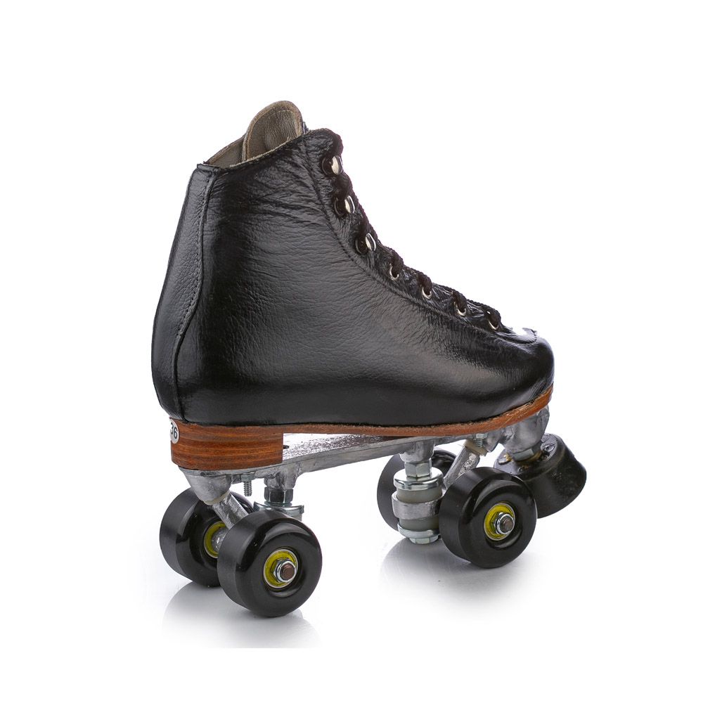Patins Quad 4 Rodas Clássico Profissional Intermediário Preto Rodas Co ...