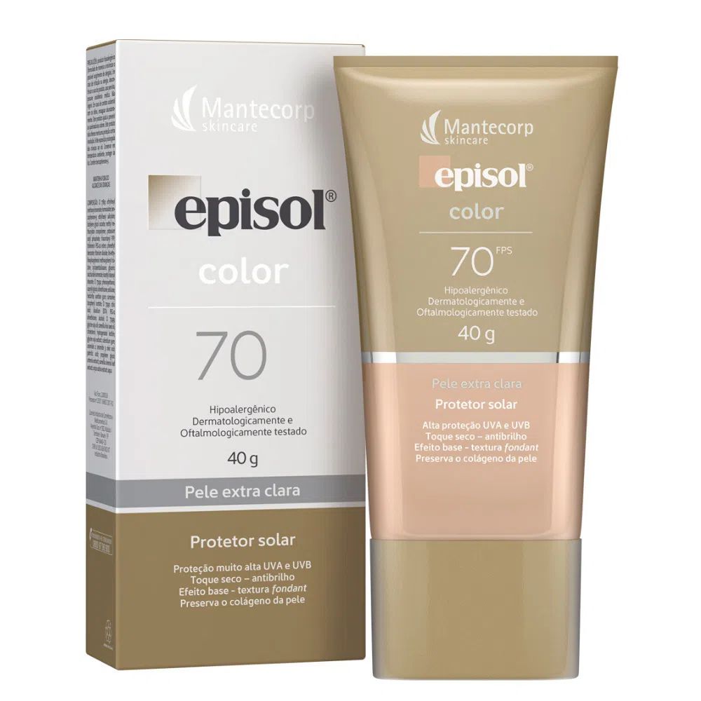 Protetor Solar Facial Episol Color Fps 70 - Mantecorp Skincare - Extra ...