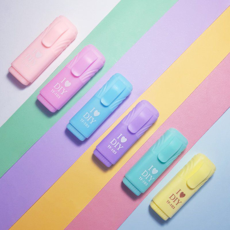 MINI MARCA TEXTO DIY 6 CORES - IMPORTADA - Dona Maria Papelaria Criativa