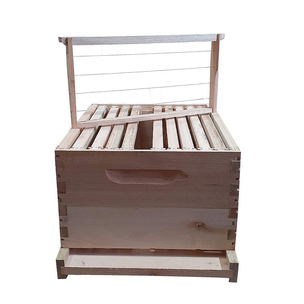 Colmeia Padrão Langstroth Com 01 Ninho e 02 Melgueiras Cobertura de ...