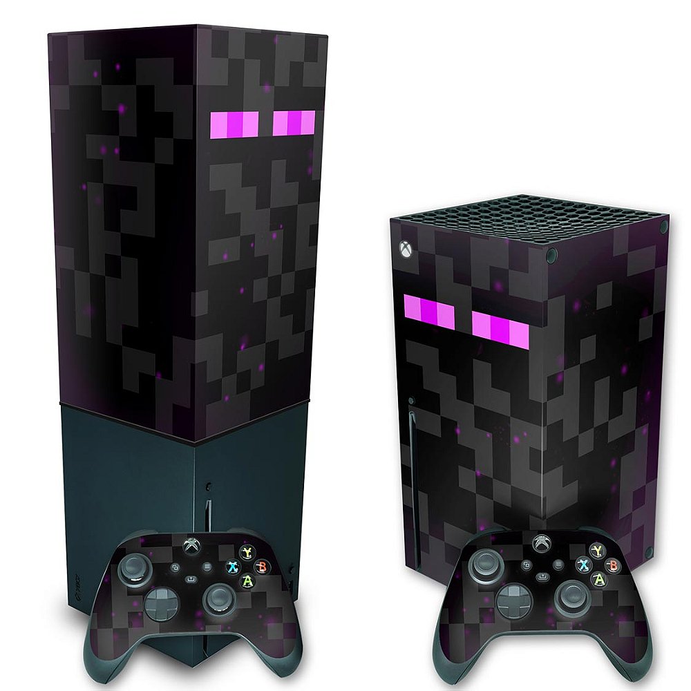 KIT Xbox Series X Skin e Capa Anti Poeira - Minecraft Enderman - Pop ...
