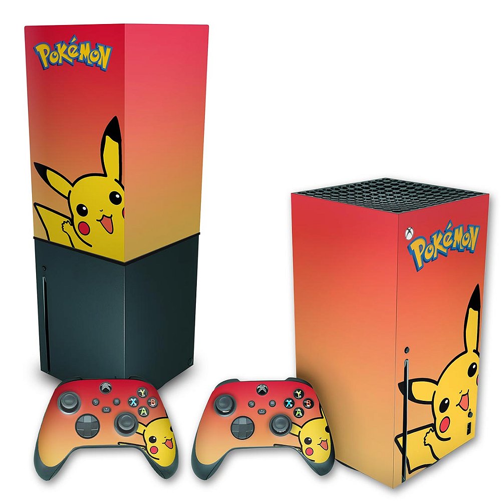 KIT Xbox Series X Skin e Capa Anti Poeira - Pokemon Pikachu - Pop Arte ...