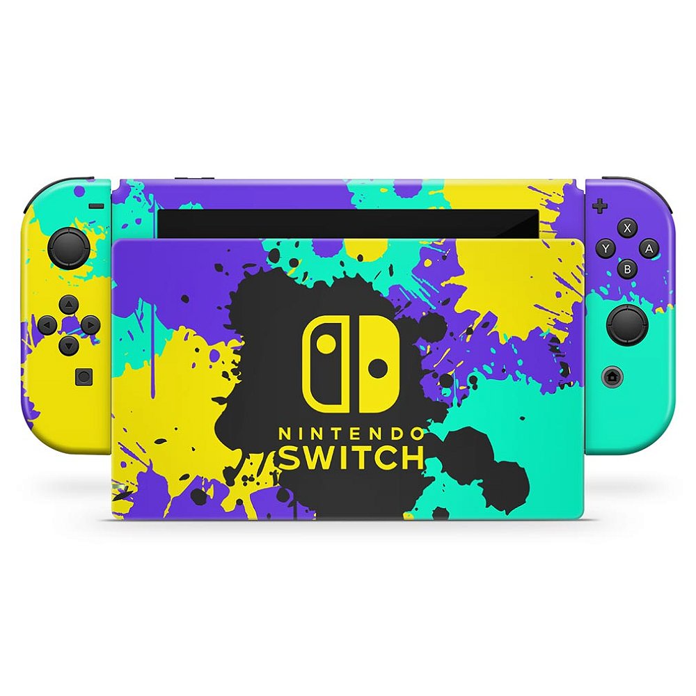KIT Nintendo Switch Skin e Capa Anti Poeira - Splatoon 3 - Pop Arte Skins