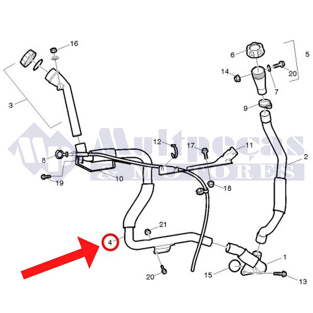 MULTPECAS - TUBO ENCHIMENTO OLEO VOLVO FH/FM/NH - 20476865 - Multpecas ...