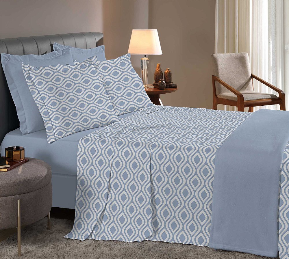 Jogo de cama Percal 180 fios Confortare 100% Casal - Casa First Class Jogo de cama Percal 180 fios Confortare 100% Casal - Casa First Class