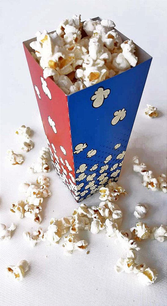 EMBALAGEM DE PIPOCA GRANDE - 123x73x217mm - 100 UNIDADES - CaetéON