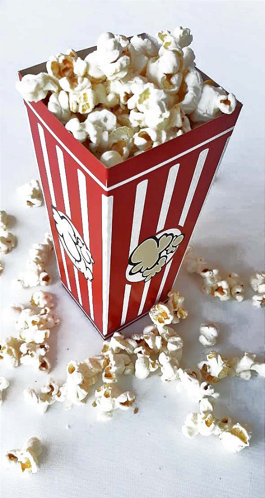 EMBALAGEM DE PIPOCA PEQUENA - 80x60x170mm - 100 UNIDADES - CaetéON