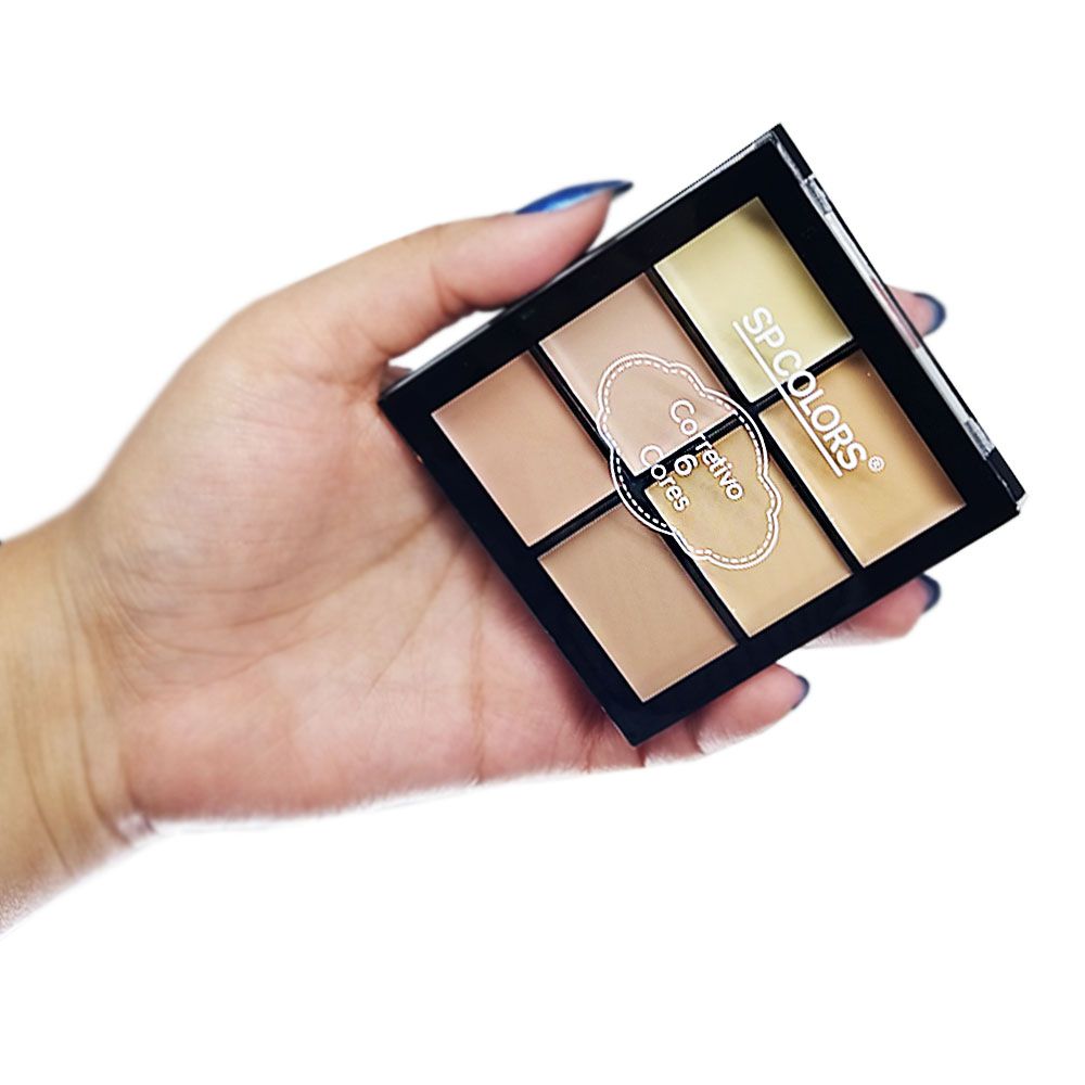 Paleta de Corretivo 6 Cores SP Colors | Atacado - Virtual Make ...