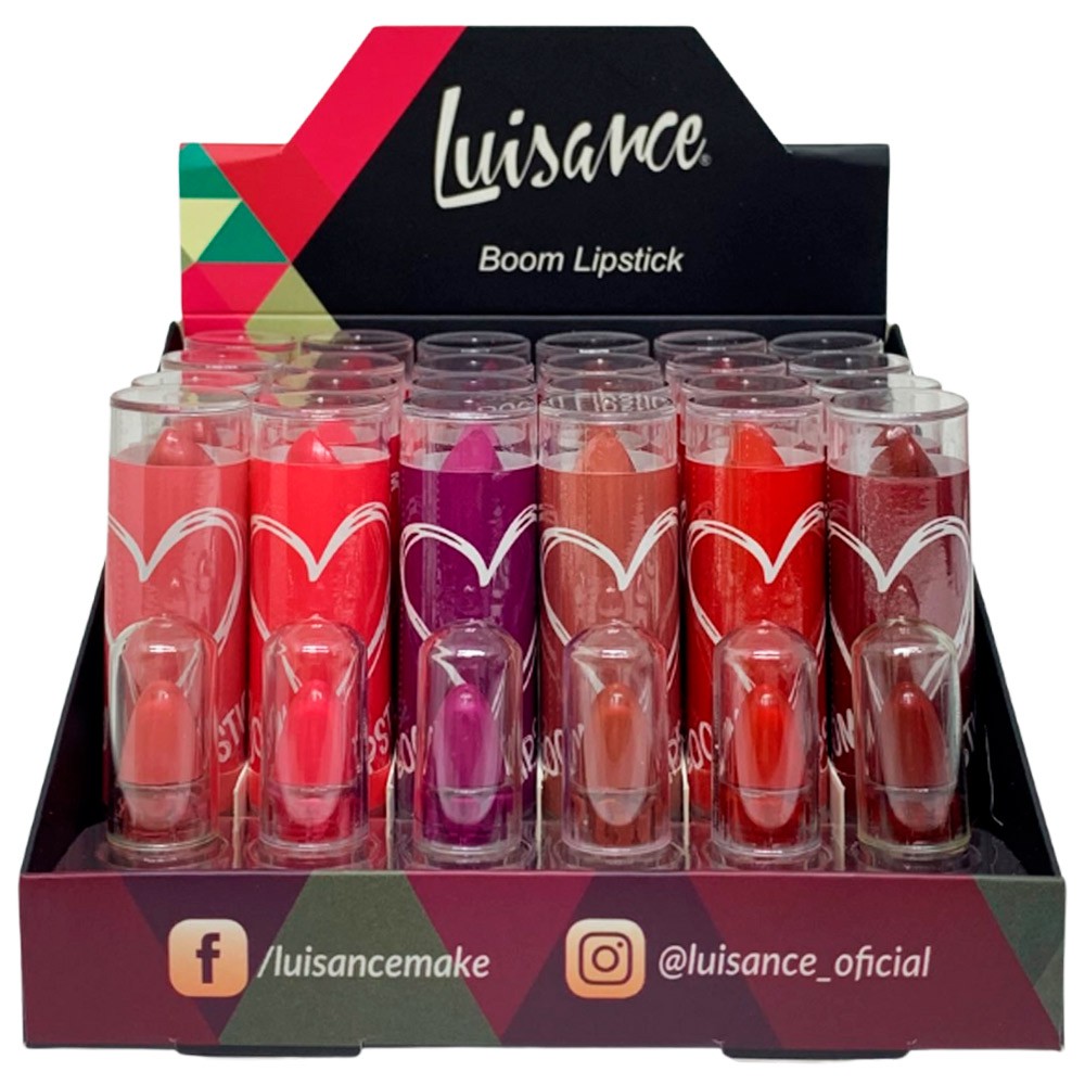 Batom Bastão Boom Lipstick Luisance | Batom revenda - Virtual Make ...