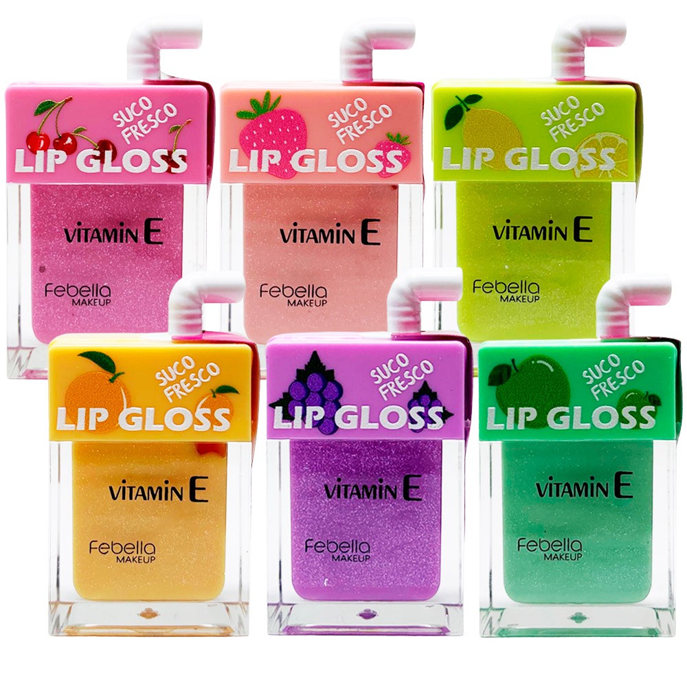 Lip Gloss Suco Fresco Febella | Atacado Revender - Virtual Make ...