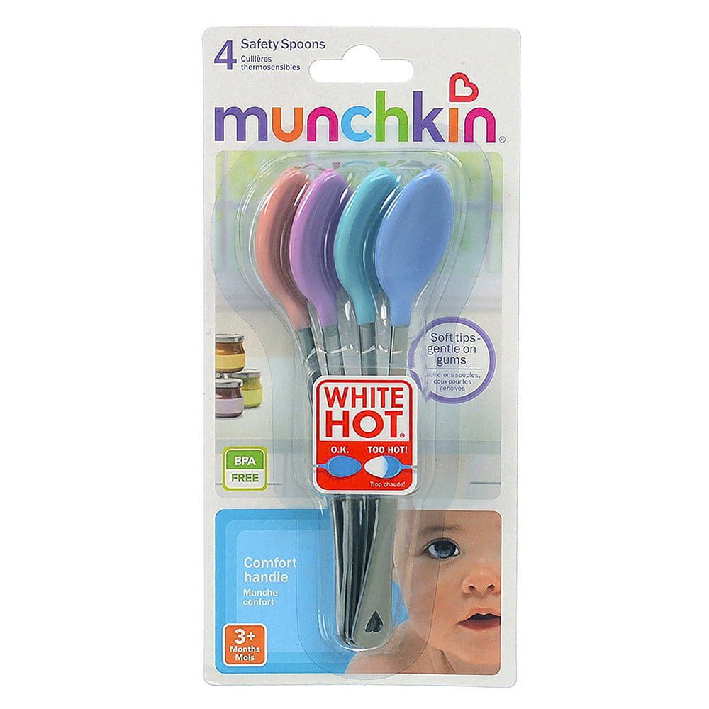 Colher Termo Sensível Munchkin - Kit com 4 Colheres - Baby Buys Brasil