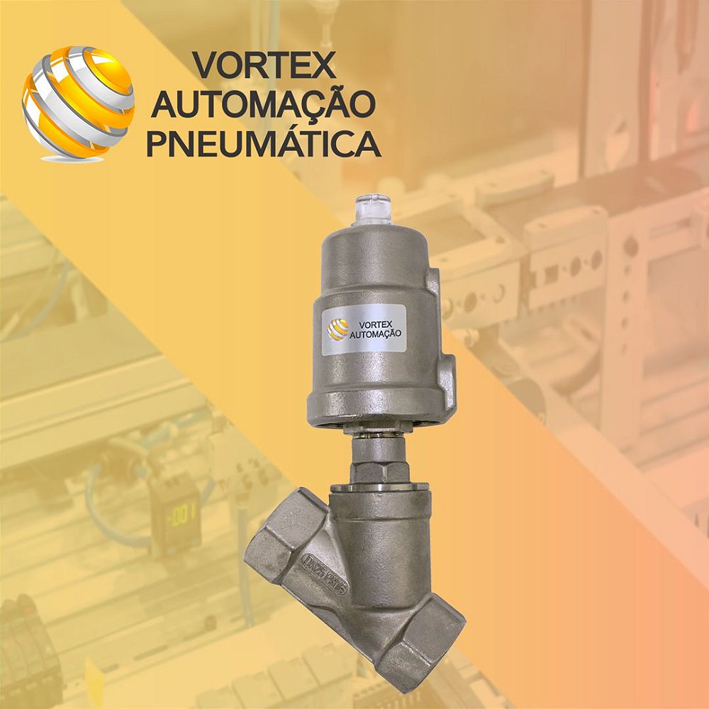 Valvula Angular Simples Ação 2/2 Vias Total Inox Rosca 1/2 Bsp - Vortex ...