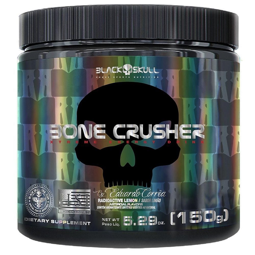 BONE CRUSHER 150G - BLACK SKULL - Empório do Atleta