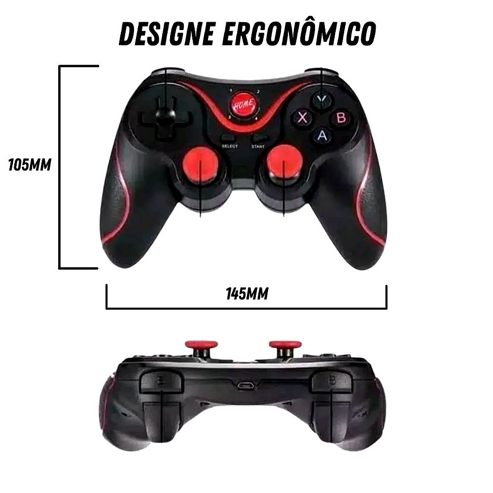 Controle Joystick Gamepad X3 Bluetooth Celular Pc Wireless - Racer X ...
