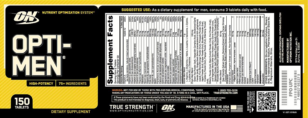 OPTIMEN (150 CÁPSULAS) - OPTIMUM NUTRITION - C&B NUTRITION