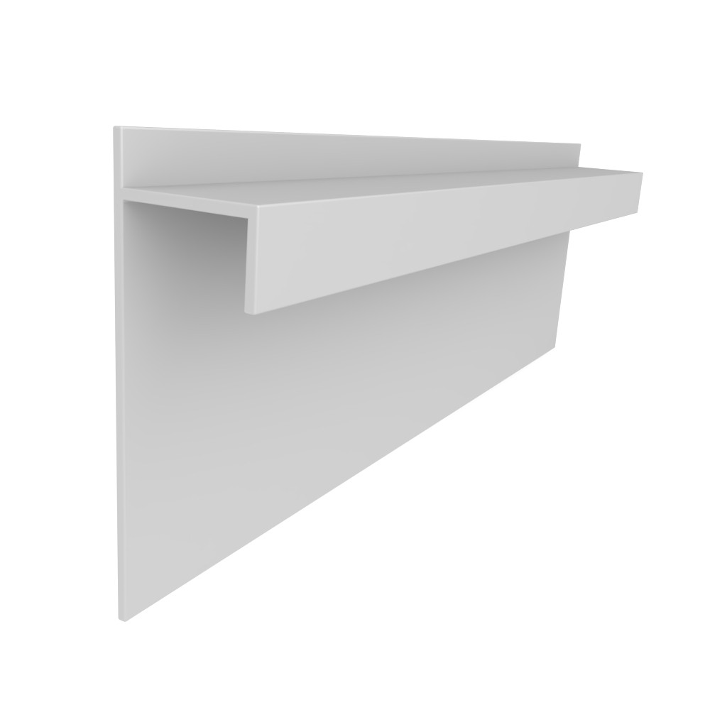 Perfil Rodapé Invertido LHD com nicho para LED para parede alvenaria ...