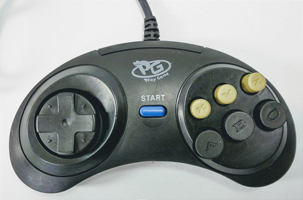 Controle 6 botões - Mega Drive - Sebo dos Games - 8 anos! Games Antigos e Usados, do Atari ao PS5
