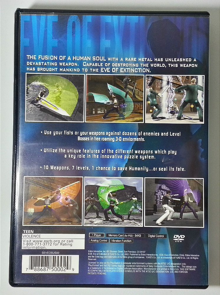 E.O.E Eve of extinction Original - PS2 - Sebo dos Games - 9 anos! Games ...