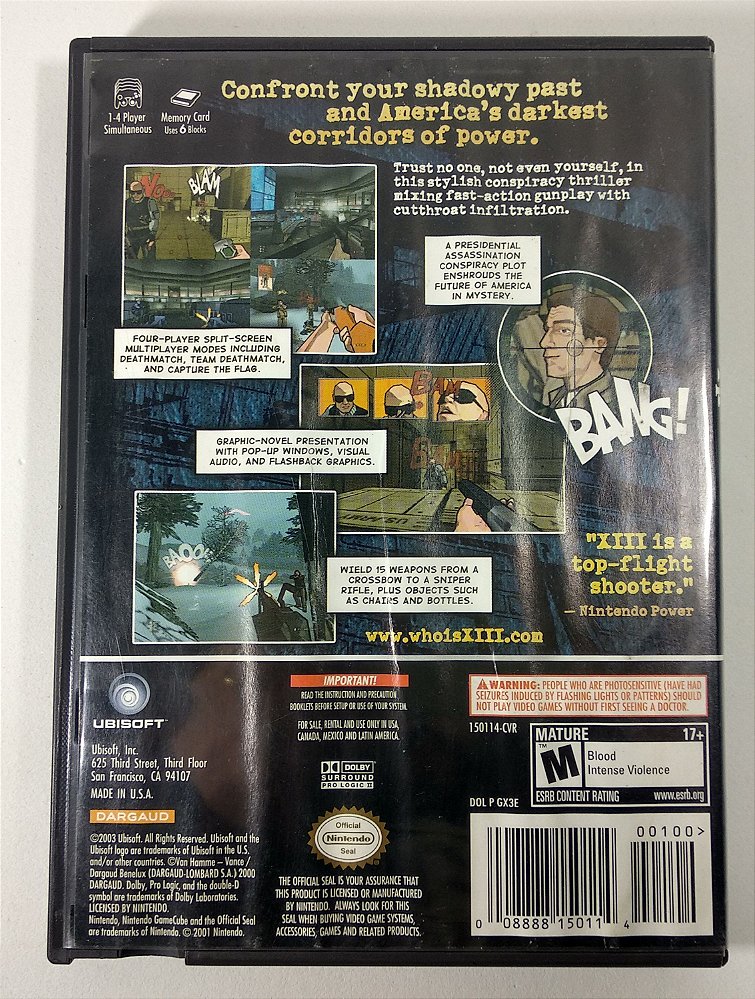 Thirteen XIII Original - GC - Sebo dos Games - 9 anos! Games Antigos e ...