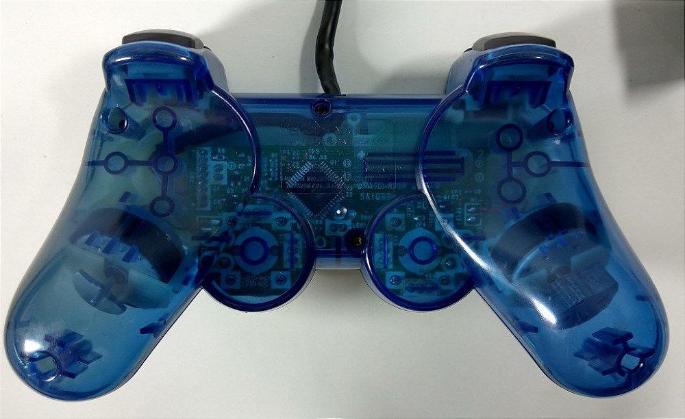 Controle Original Azul translúcido - PS2 - Sebo dos Games - 9 anos ...