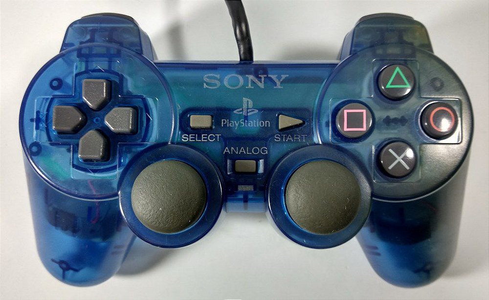 Controle Original Azul translúcido - PS2 - Sebo dos Games - 9 anos ...