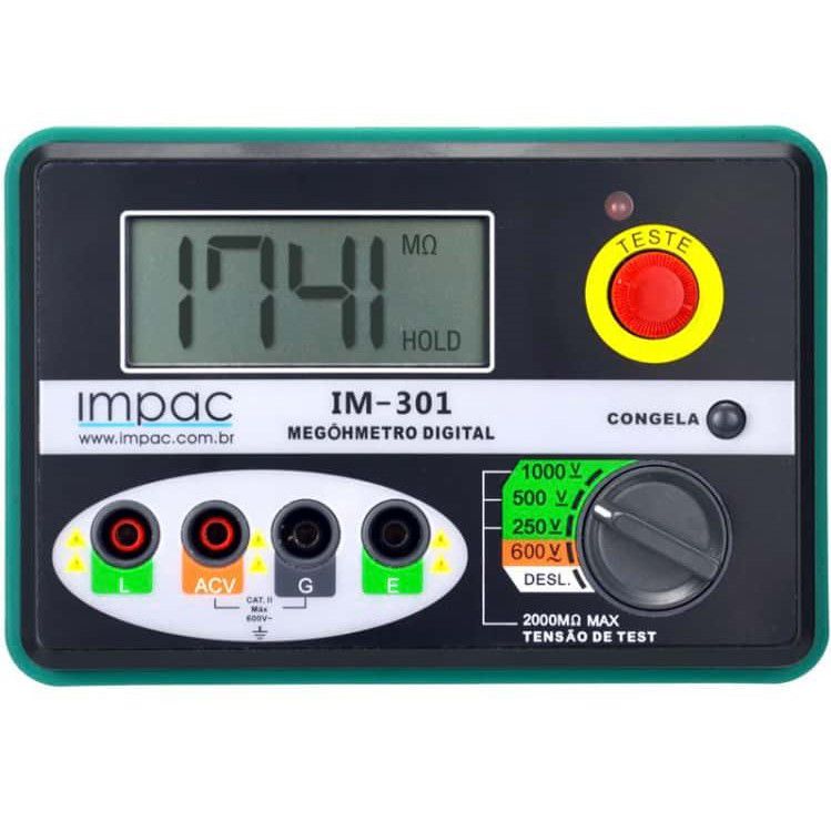 Megômetro Digital 1000V IM-301 Impac - Impac Loja Virtual ...