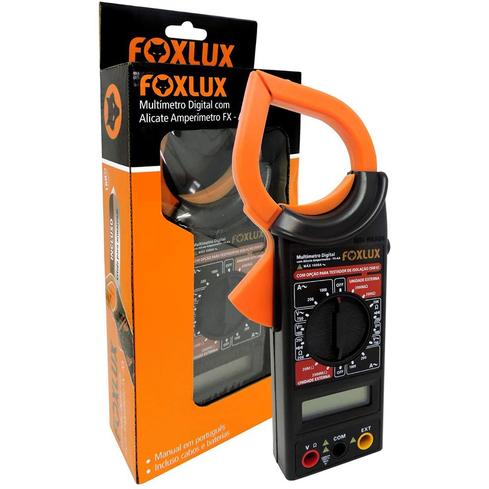 Multímetro Digital com Alicate Amperímetro - Foxlux - Revestir Home Center