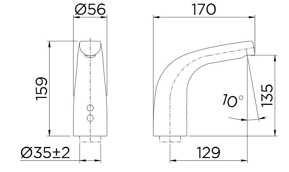 Torneira para Banheiro Tronic Zenit com Sensor Docol - Guemat ...