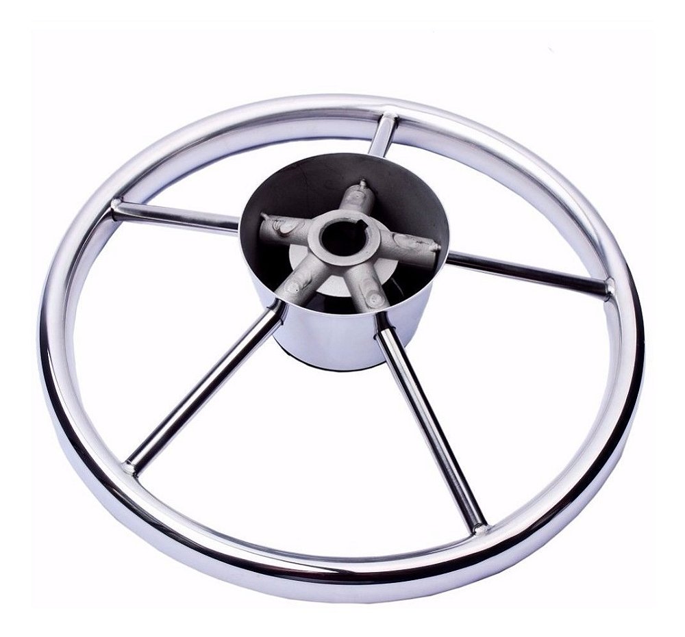 Volante Em Aço Inox Náutico 343mm Para Lancha Fishing Barco - ABROLHOS ...