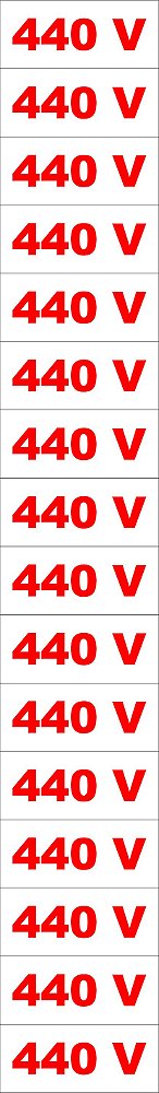 Etiqueta de Sinalização 440 Volts - Look Placas de Sinalização