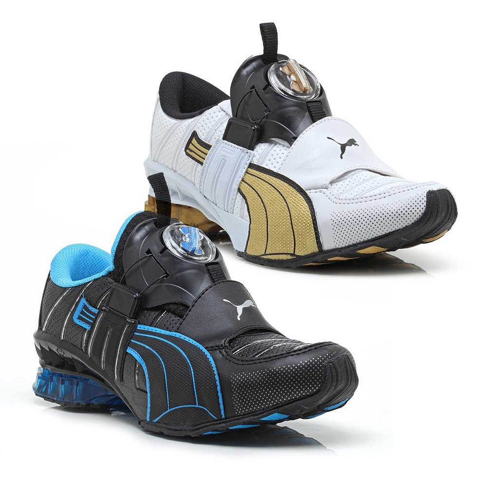 Kit Tênis Masculino Puma Disc Old Bdp Cell Aether Branco Ouro e Preto ...