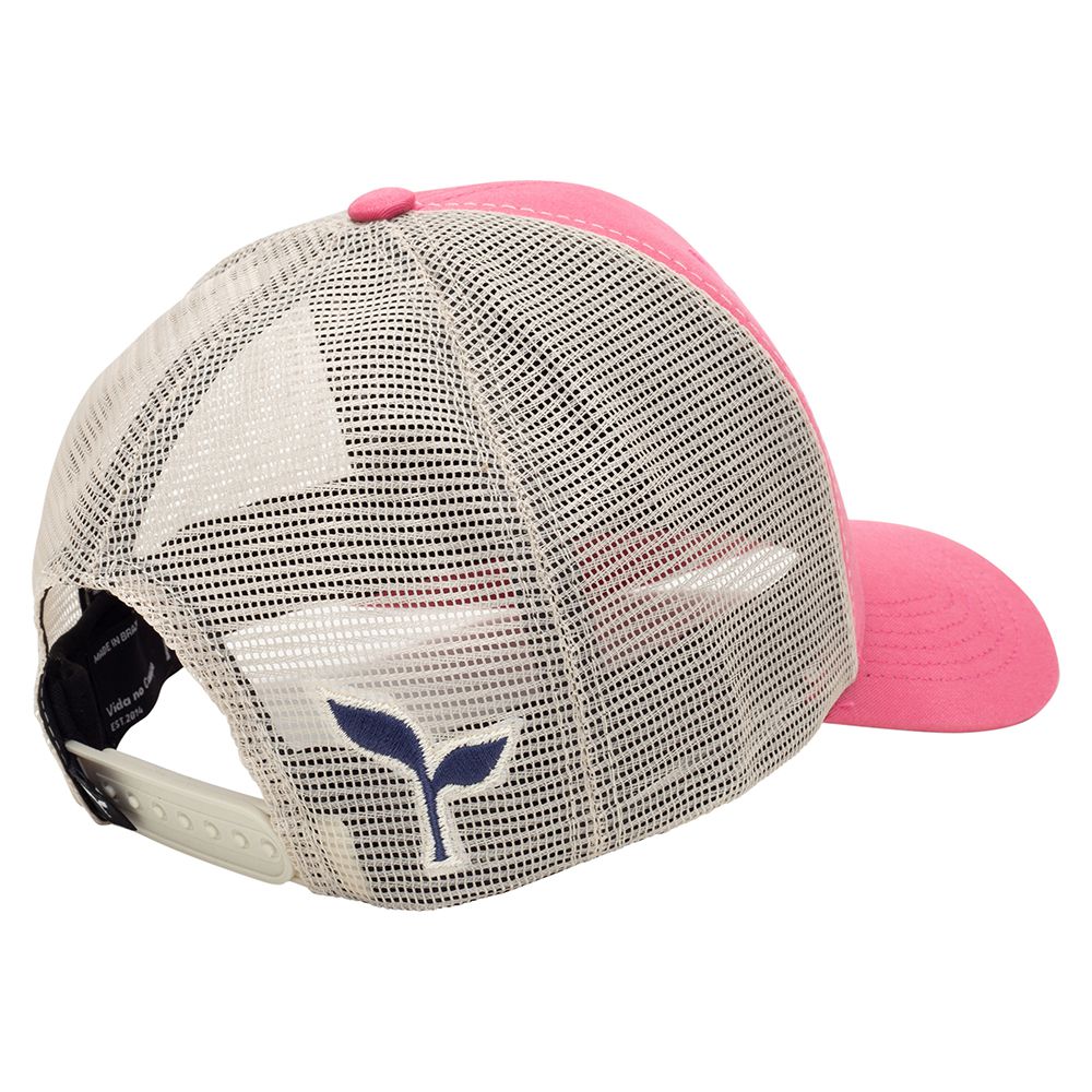 BONÉ ROSA COM LOGO AZUL - Vida no Campo - Feito para quem vive no Campo.