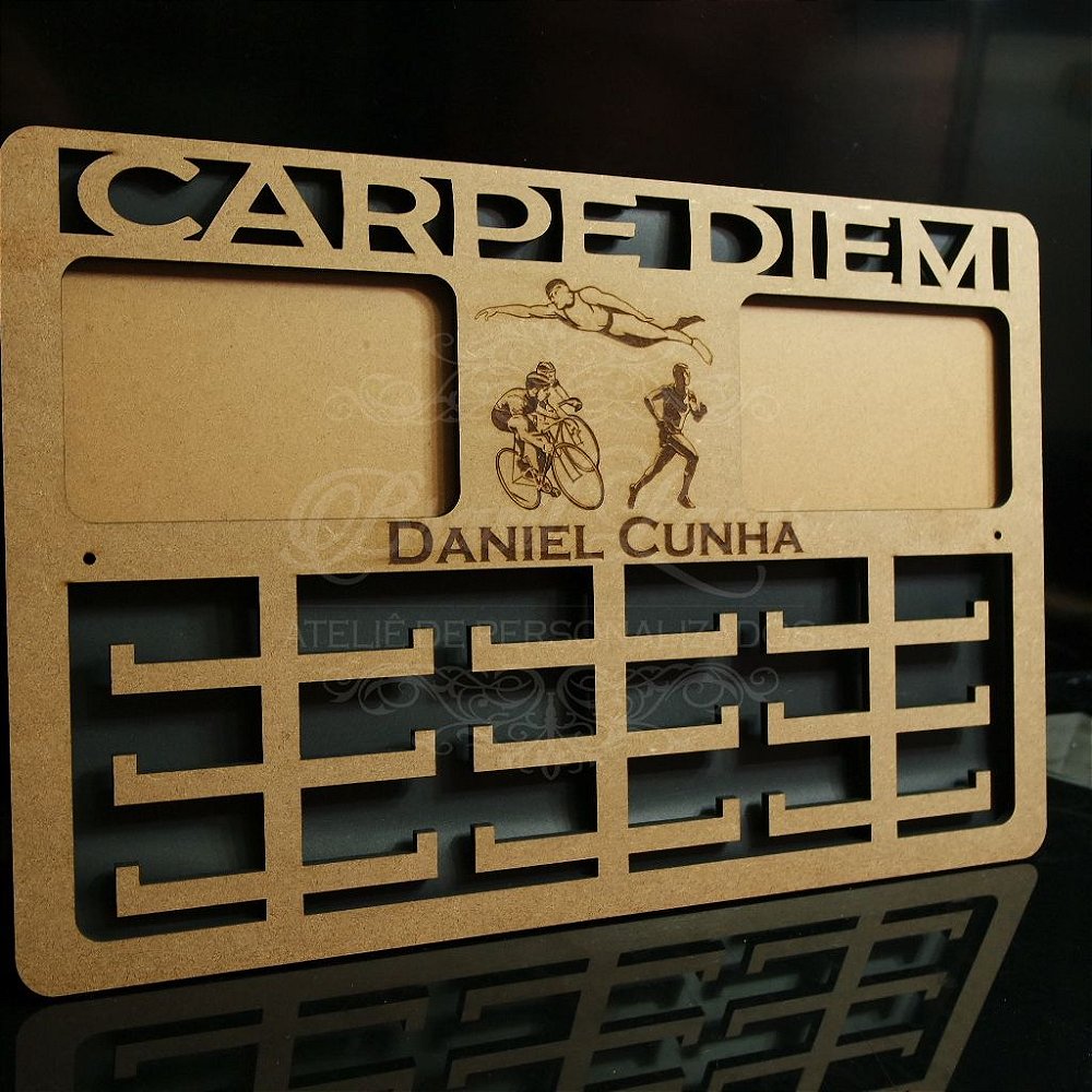 Porta Medalhas Personalizado em MDF - Brasillaser Ateliê de Personalizados