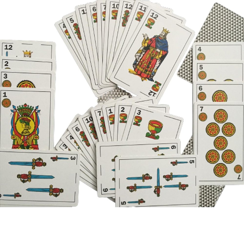 Kit Baralho ESPANHOL e Marcador de truco e estojo - Mini71 na Web