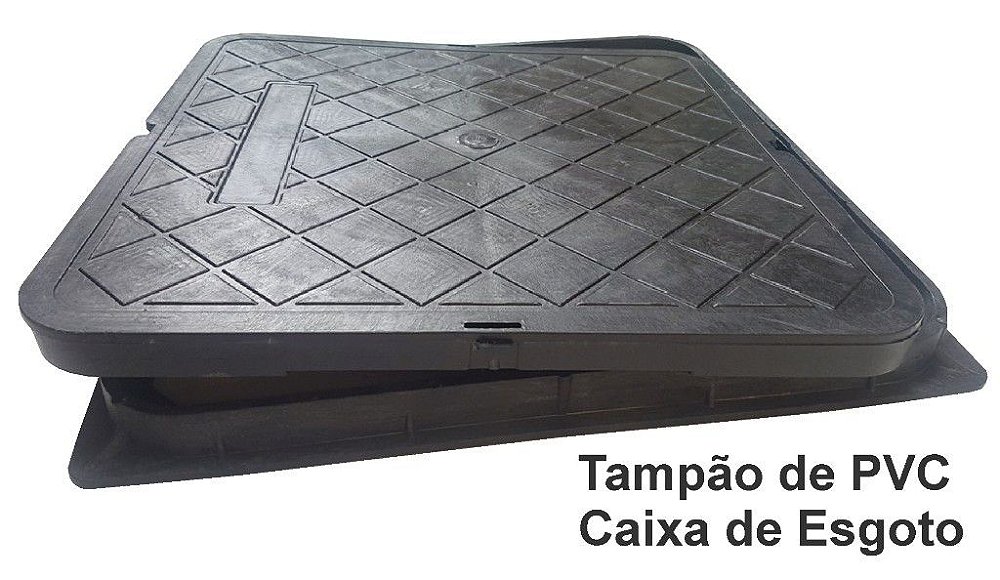 Tampa de PVC para Caixa de Esgoto 60X60 C/ Aro - Casa Multi Variedades