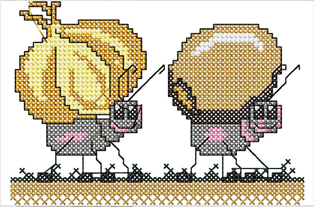 Matriz Bordado Ponto Cruz Formiguinhas - Matriz Bordados Eletrônicos